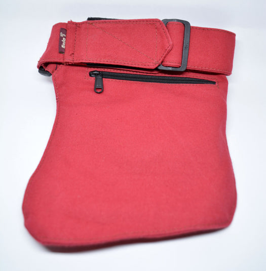 Red Canvas Pocket Belt- edocollection